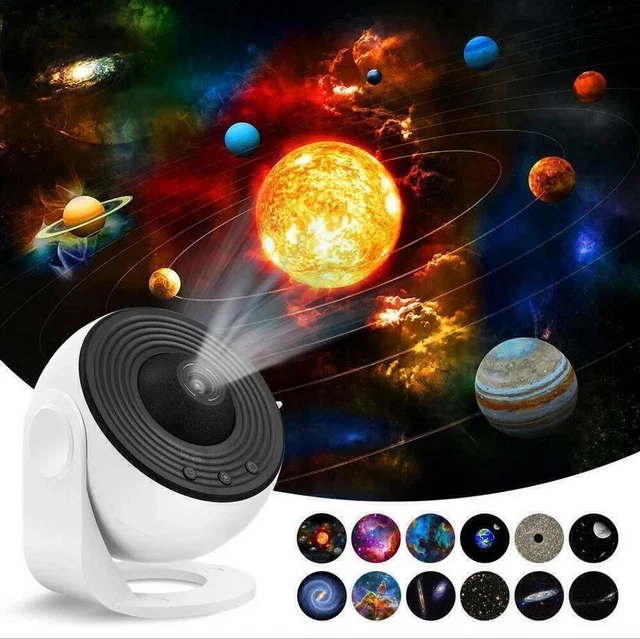 360° ROTATING LED Galaxy Star Projector Night Light Planetarium Moon ...