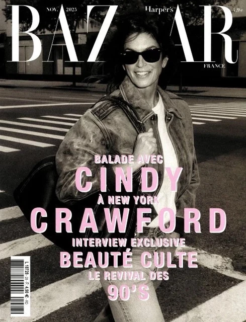 CINDY CRAWFORD HARPER'S Bazaar France Magazine November 2025 Lara Stone ...
