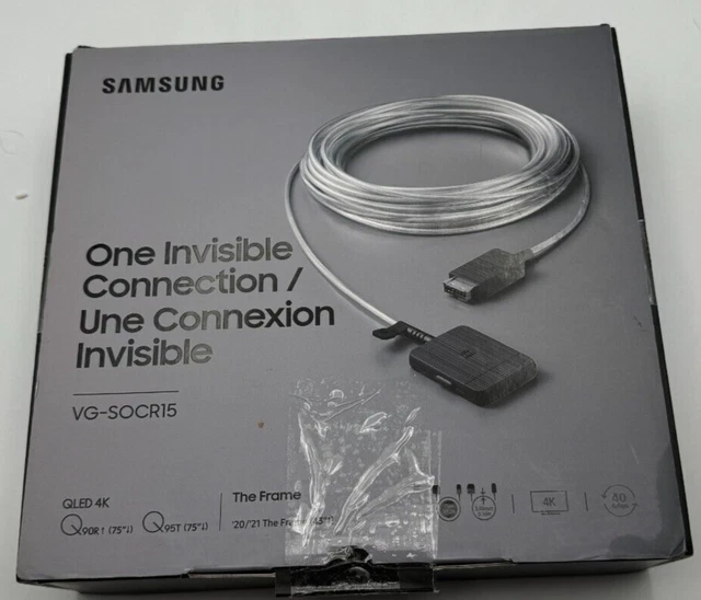 CABLE DE CONEXIÓN invisible SAMSUNG 15m One para televisores QLED 4K y ...