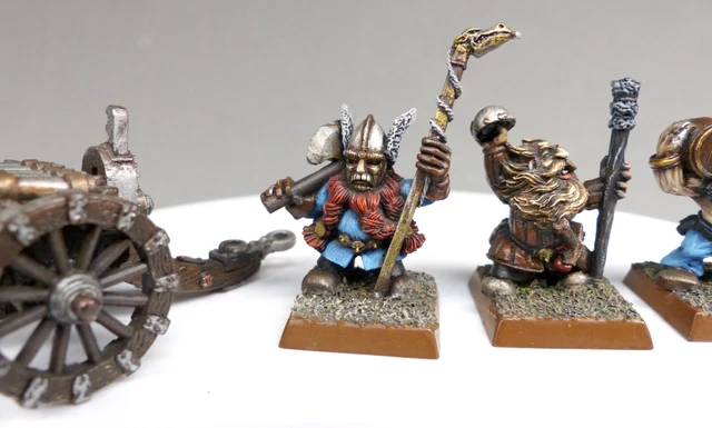 WARHAMMER AOS, DWARF Nain, Oop Classic, Canon, Cannon, Crew, servant ...