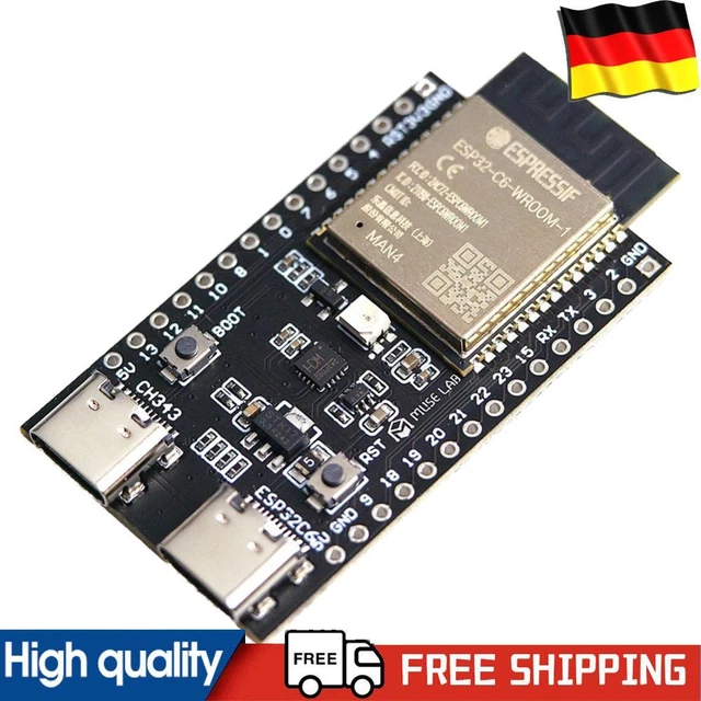Esp32 C6 Minimum System Board Risc V Esp32 C6 Wroom 1 Core Board 512kb Sram Eur 1010 Picclick De