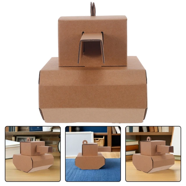 2 PCS TANK Assembled Cardboard Construction Toolkit for Kids Crafts $23 ...