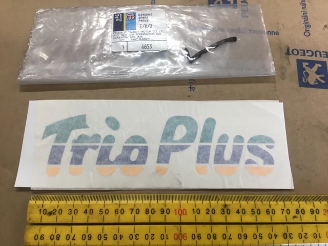 GENUINE PEUGEOT 205 TRIO PLUS transfer badge Logo Emblem FITTED on ...