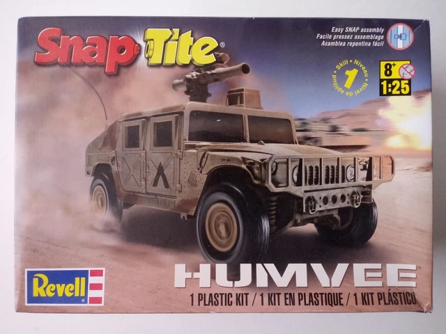 REVELL SNAP TITE 85-1227 Hummer US Army Humvee Kanone 1:25 RAR NIB NEU ...