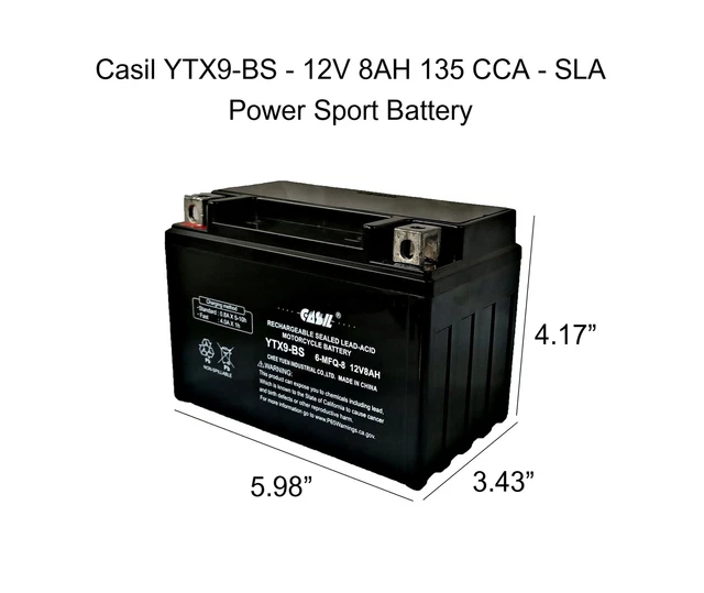 YTX9-BS MOTORCYCLE BATTERY Replacement for KTM RC 390 2018 $38.08 ...