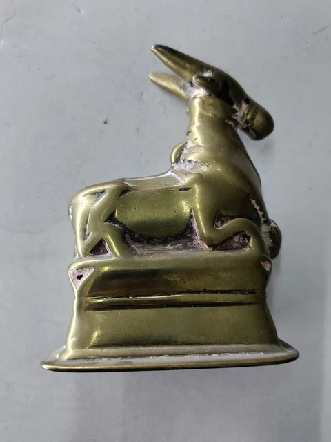 ANCIENNE BELLE STATUE de taureau Nandi 1900 figurine siècle indien hindou rare EUR 488,68 ...