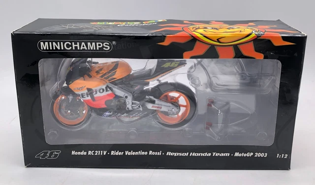 MINICHAMPS HONDA RC211V Repsol Honda Team Motogp 2003 Valentino Rossi ...