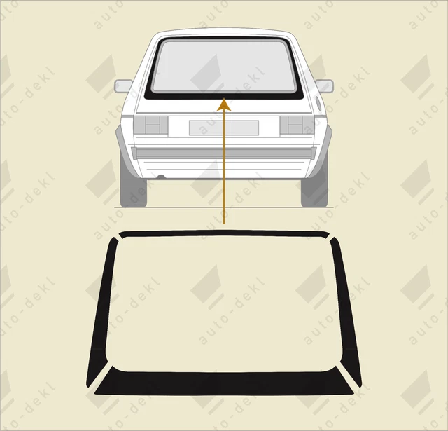 FITS VW MK1 Golf GTI - 4 Piece Tailgate Decal Sticker *CORRECT TEXTURED ...