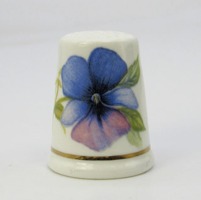 THIMBLE COLLECTORS CLUB, Pansies By Vale Fine China, Wales $9.47 ...