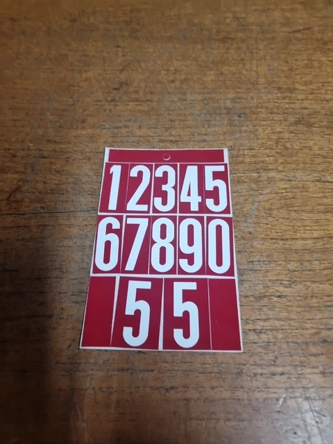 VINTAGE SHELL PETROL Pump Price Number Sticker Sheet Garage Forecourt ...