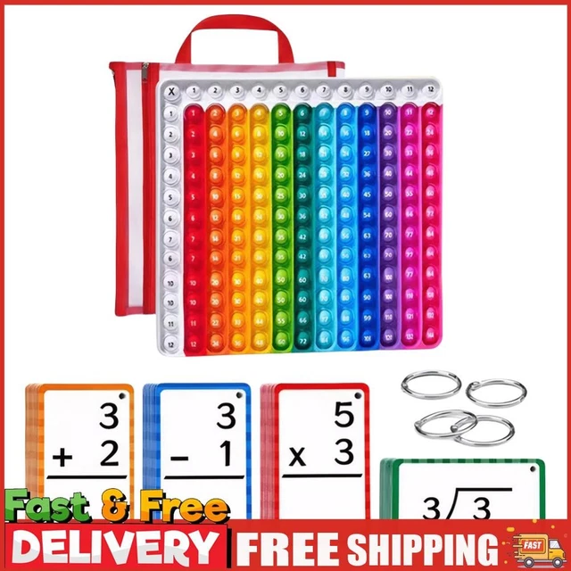 MULTIPLICATION FLASH CARDS 12x12 Fidget Chart for Kids in 3rd 4th 5th ...