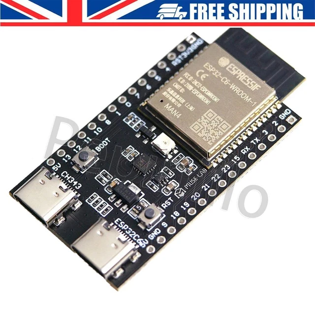 _ ESP32-C6 DEMO Board WiFi Bluetooth-Compatible ESP32-C6-WROOM-1 RISC-V 512KB SR £10.49 ...