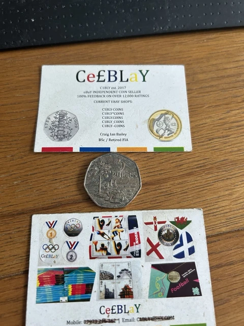 OLD STYLE LARGE 1972 5 Rupees Coin Circulated Condition £2.00 - PicClick UK