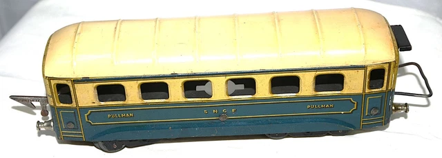 JEP-ÉCH 0-VOITURE À BOGIES -5251-4651 V- -long 24 cm- bleu & crème ...