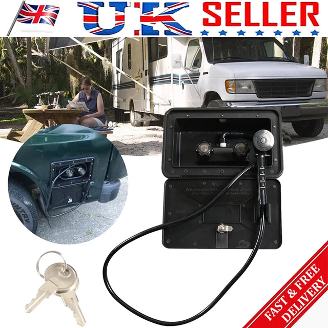 Outdoor Shower Kit For Camper White RV Exterior Shower Box Kit With ...