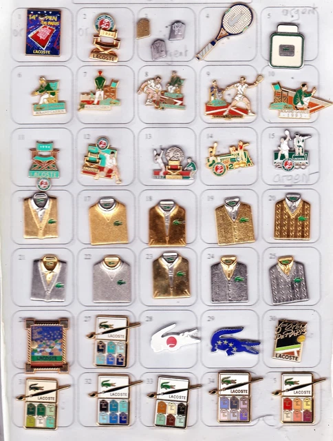 LOT DE PIN'S Lacoste Arthus Bertrand sauf 2 ou 3 EUR 350,00 - PicClick FR