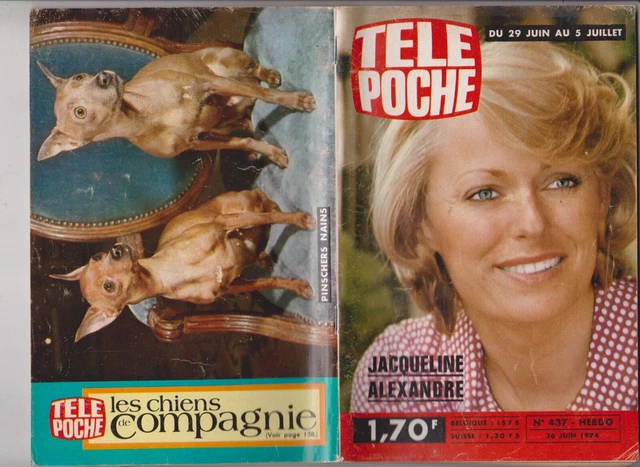 TELE POCHE 1974 N°437 Complet - Jacqueline Alexandre EUR 8,50 - PicClick FR
