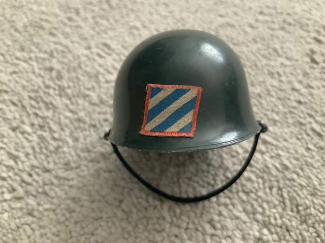 ACTION MAN HASBRO 1970s US Paratrooper / Machine Gunner Helmet With ...