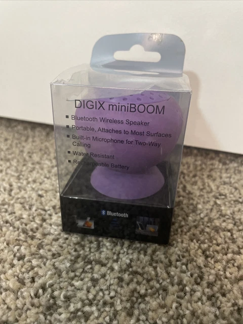 DIGIX MINIBOOM BLUETOOTH Wireless Speaker BT-100. Purple, Tested, Works ...