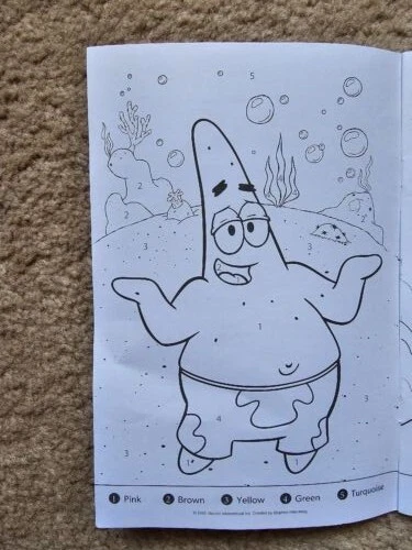 SESAME STREET SPONGEBOB Squarepants Color Adventures Color by Number £1 ...