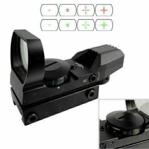 HOLOGRAPHIC RIFLE SHOTGUN Air rifle Scope 4 Reticle Red/Green Dot Sight ...