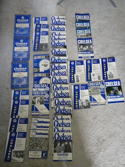 CHELSEA FOOTBALL PROGRAMMES 1952-71 Leauge/Cups/ Europe Job Lot/Bundle ...
