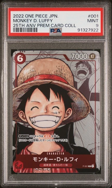 CARTE ONE PIECE : Monkey D. Luffy St01-001 - Psa 9 - 25Th Anniversary ...