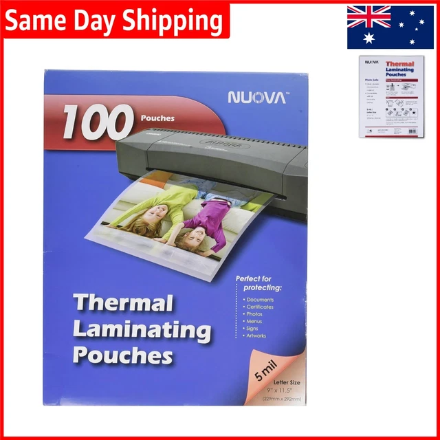 5 MIL LETTER Size Laminating Sheets - 100-Pack Durable 9 x 11.5 Inches ...