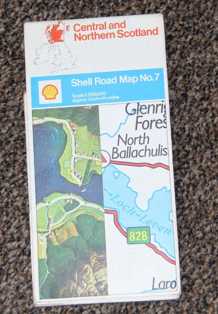 VINTAGE 1960 ,SHELL. ROAD MAP-CENTRAL & NORTHERN SCOTLAND £4.99 ...