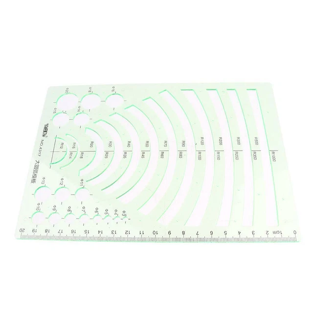 PLASTIC CIRCLE RADIUS master drawing template arch template stencil ...