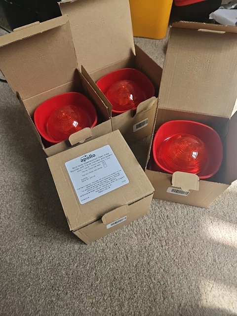 4 X APOLLO 55000-298APO Red Multi-Tone Open-Area Sndr Beacon with ...