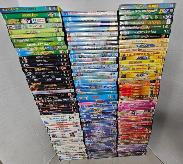 WHOLESALE LOT 100+ DVDs Kids & Family Children's Baby Pixar Disney Sesame Potter $30.42 ...