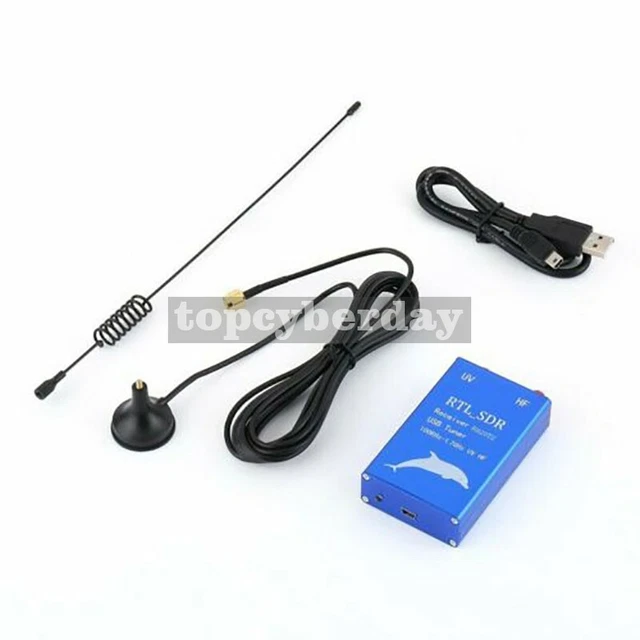 TUNER RÉCEPTEUR USB RTL SDR UHF VHF HF 100KHz-1,7 GHz RTL2832U + R820T2 ...