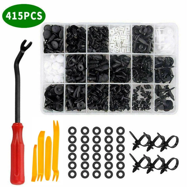 415PCS BODY PIN Push Plastic Clips Fender Fasteners Bumper Rivet ...