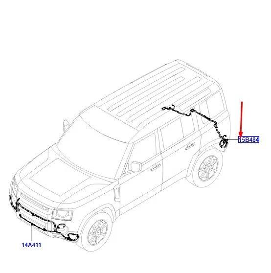 LAND ROVER DEFENDER L663 Rear Bumper Wire 419127848 NEW GENUINE £185.00 ...