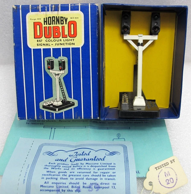 HORNBY DUBLO ES7 Coloured Light Signals - See Photo's of Working Lights ...