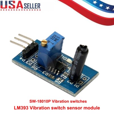 VIBRATION SENSOR LM393 Switch Alarm Module Analog Output Sensitivity ...