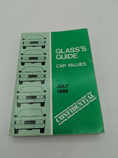 GLASS'S GUIDE TO Used Car Values Confidential July 1986 UK exp a1 cheap ...