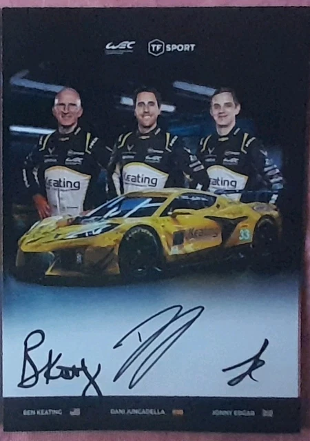 CARTE CARD DEDICACEE 24 Heures Du Mans 2025 Corvette #33 Le Mans 24H ...