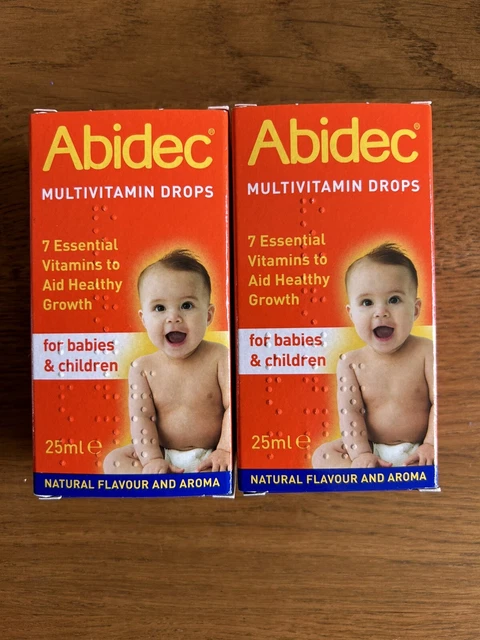 4 PACK -ABIDEC Multivitamin Drops for Babies and Children 25ml=50ml ...