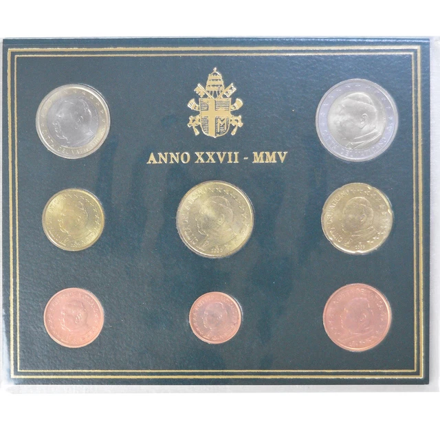 [#347312] VATICANO, JEAN-PAUL II, Coffret 1c. à 2€, 2005 - Anno XXVII ...