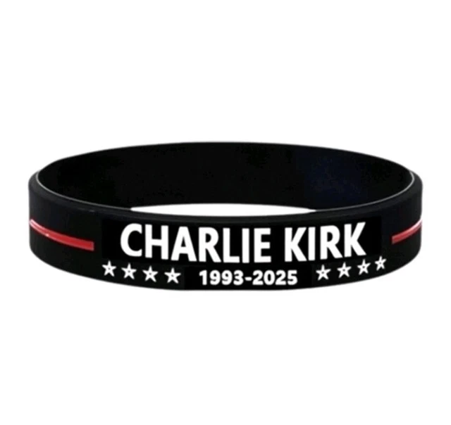 UK MEMORY CHARLIE Kirk Freedom Justice Love Peace Bracelet Free Turning ...