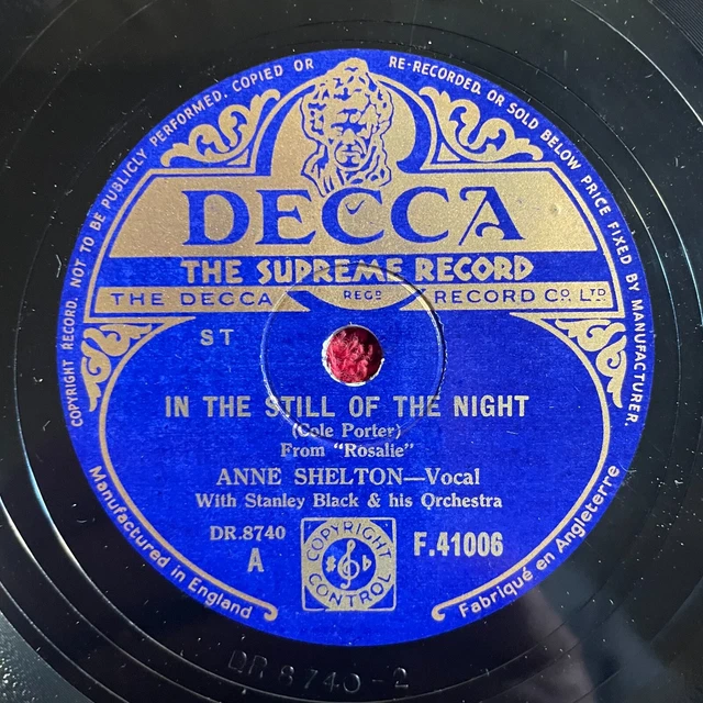 ANNE SHELTON AVEC Stanley noir Decca F.41006 78 tr/min (Pop, Vocal, 1946) EUR 9,59 - PicClick FR