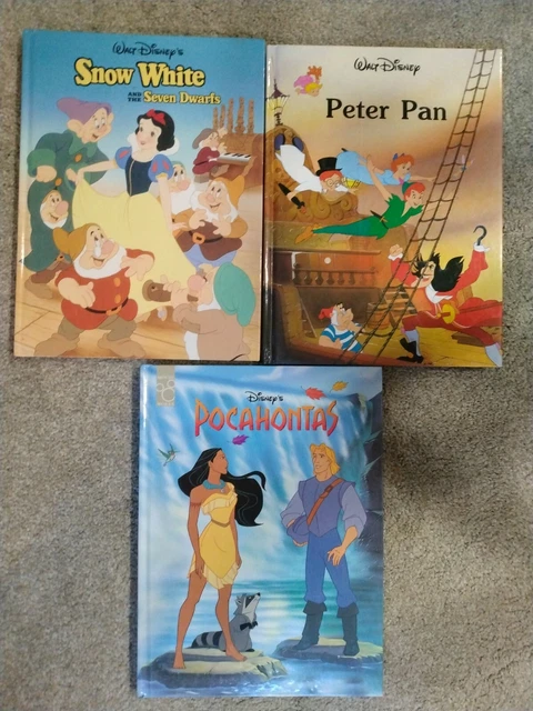 DISNEY’S VINTAGE OVERSIZE Books-Peter Pan Pocahontas & Snow White £11. ...