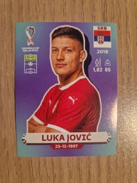 PANINI WM WORLD Cup 2022 Qatar Original Sticker Nr. SRB 17 Luka Jovic ...