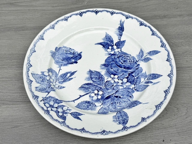VINTAGE BROADHURST VICTORIA Staffordshire Blue Rose Ironstone Dinner ...