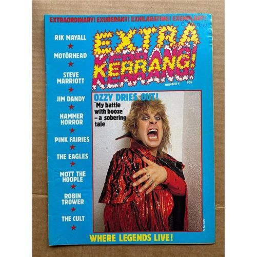 OZZY OSBOURNE EXTRA Kerrang No.4 Magazine 1985 Ozzy Cover + More Inside ...