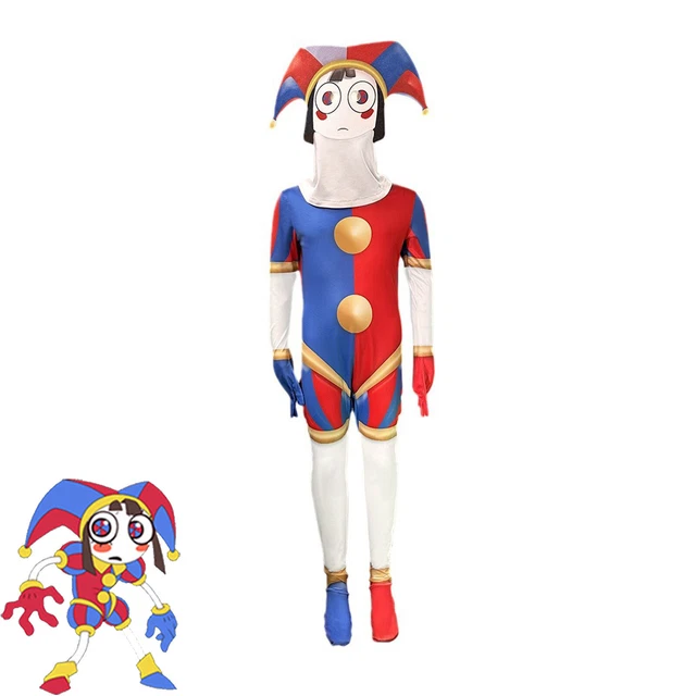 ADULTS THE AMAZING Digital Circus Costume Pomni Cosplay Jumpsuit Outfit ...