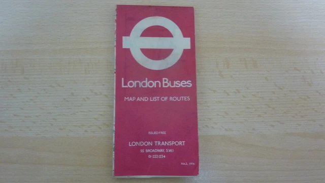 OLD LONDON BUSES MAP & LIST OF ROUTES No2 1976 #529 £1.85 - PicClick UK