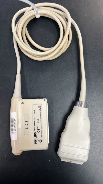 PHILIPS L12-3 LINEAR Array Ultrasound Probe Transducer SN: 02Q9N3 $701. ...